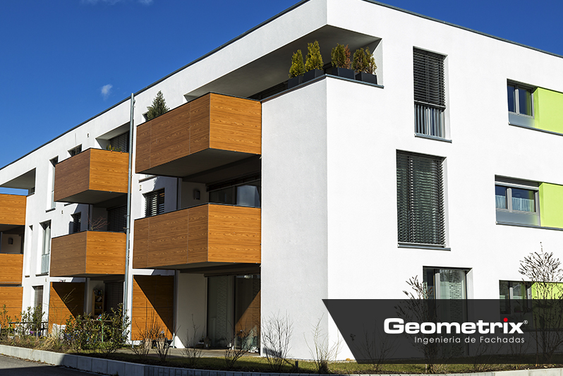 Fachadas con aluminio plano - Geometrix Estructura Metalica