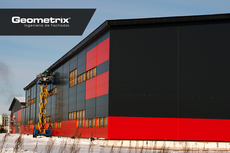 Fachadas con aluminio plano - Geometrix Estructura Metalica
